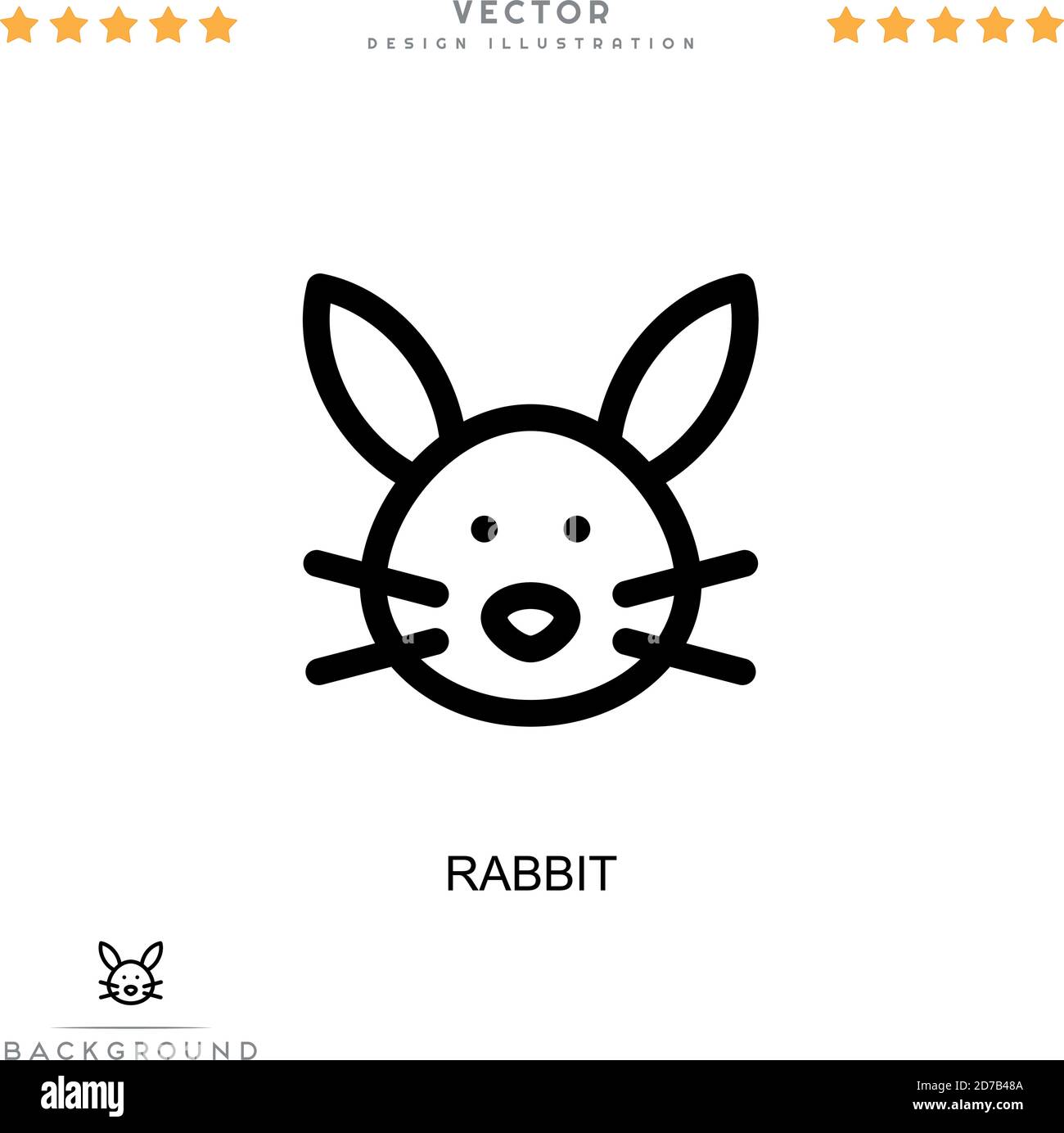 Rabbit icon. Simple element from digital disruption collection. Line ...