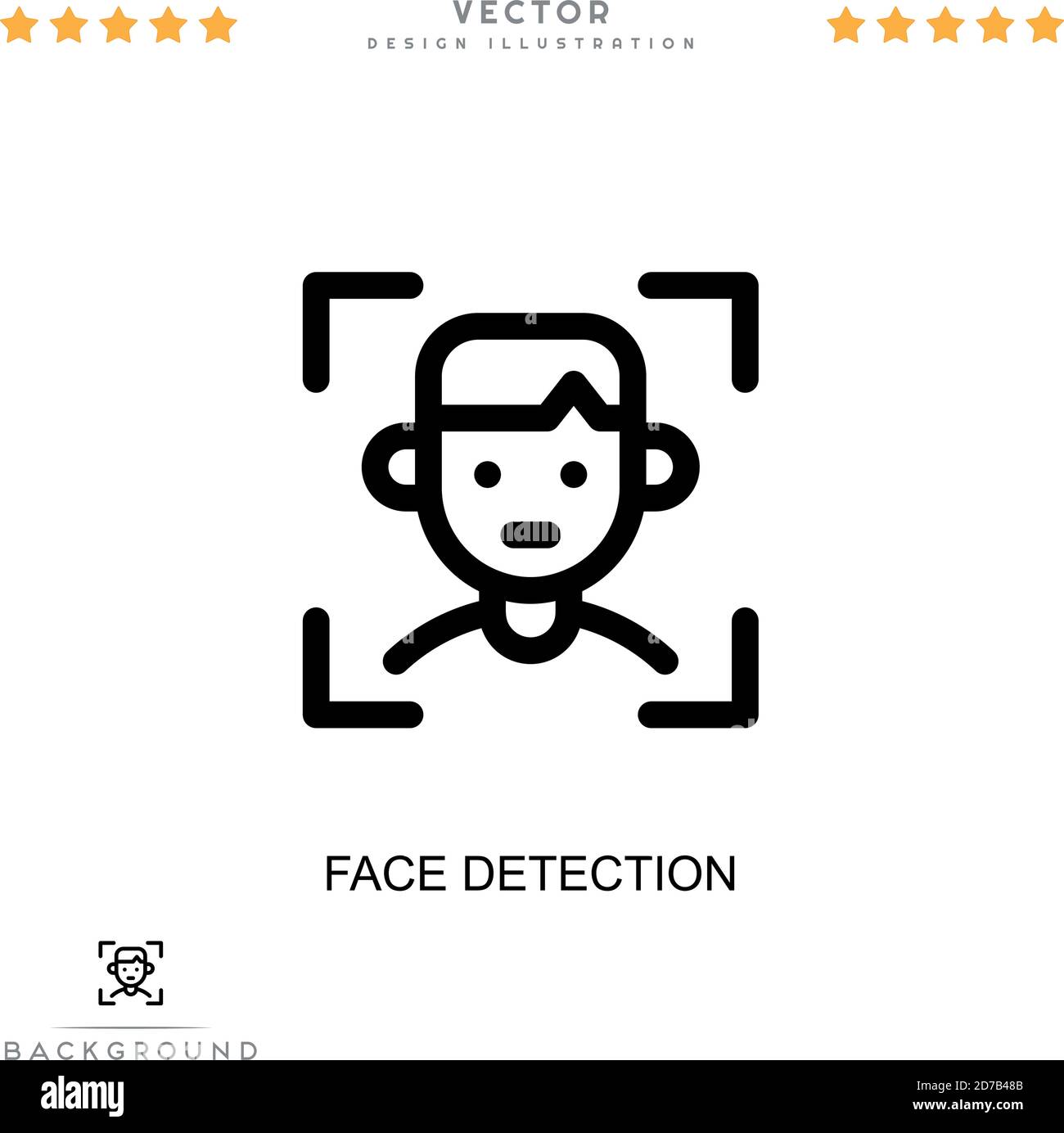 Face detection icon. Simple element from digital disruption collection. Line Face detection icon ...