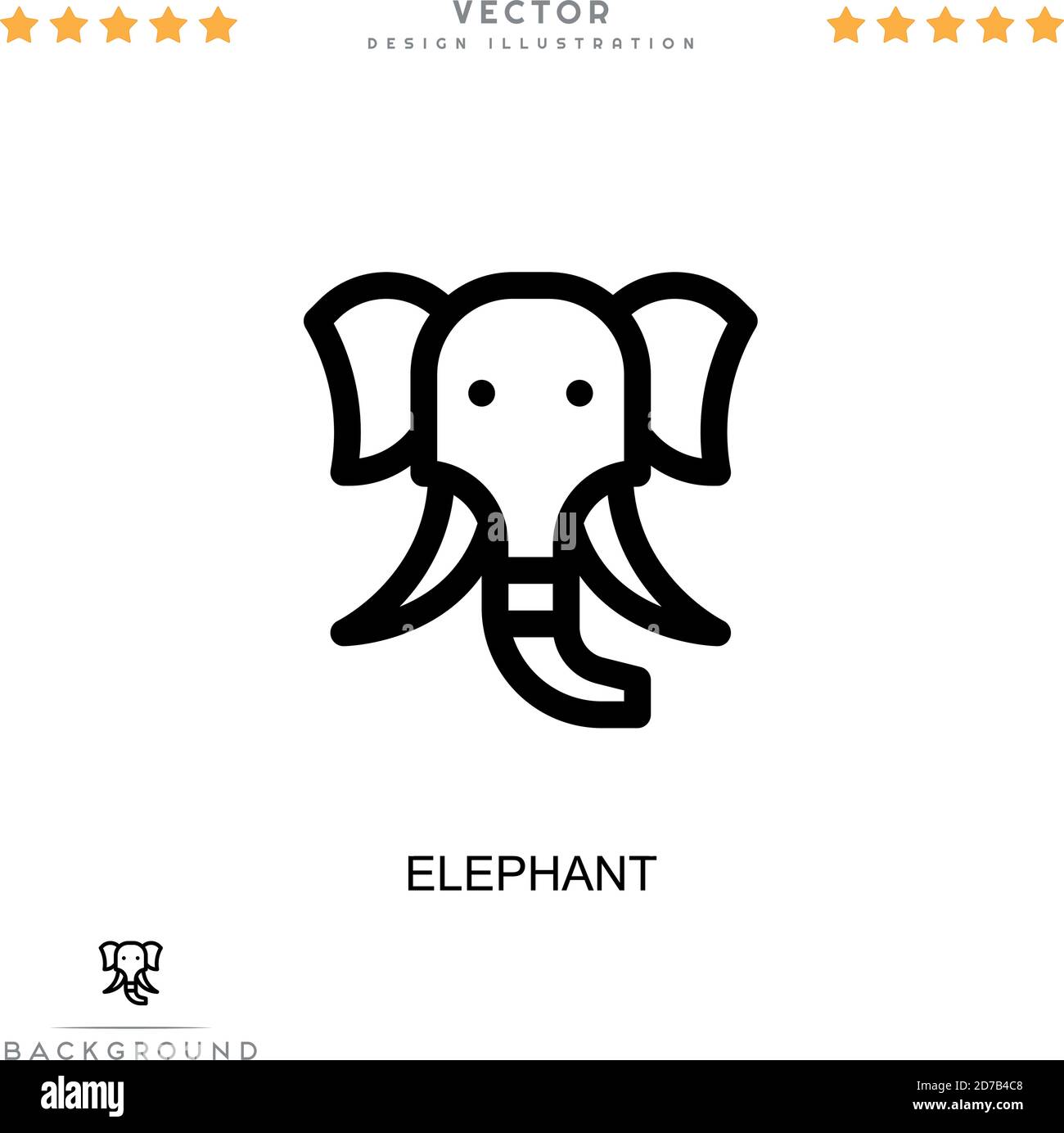 Elephant icon. Simple element from digital disruption collection. Line ...