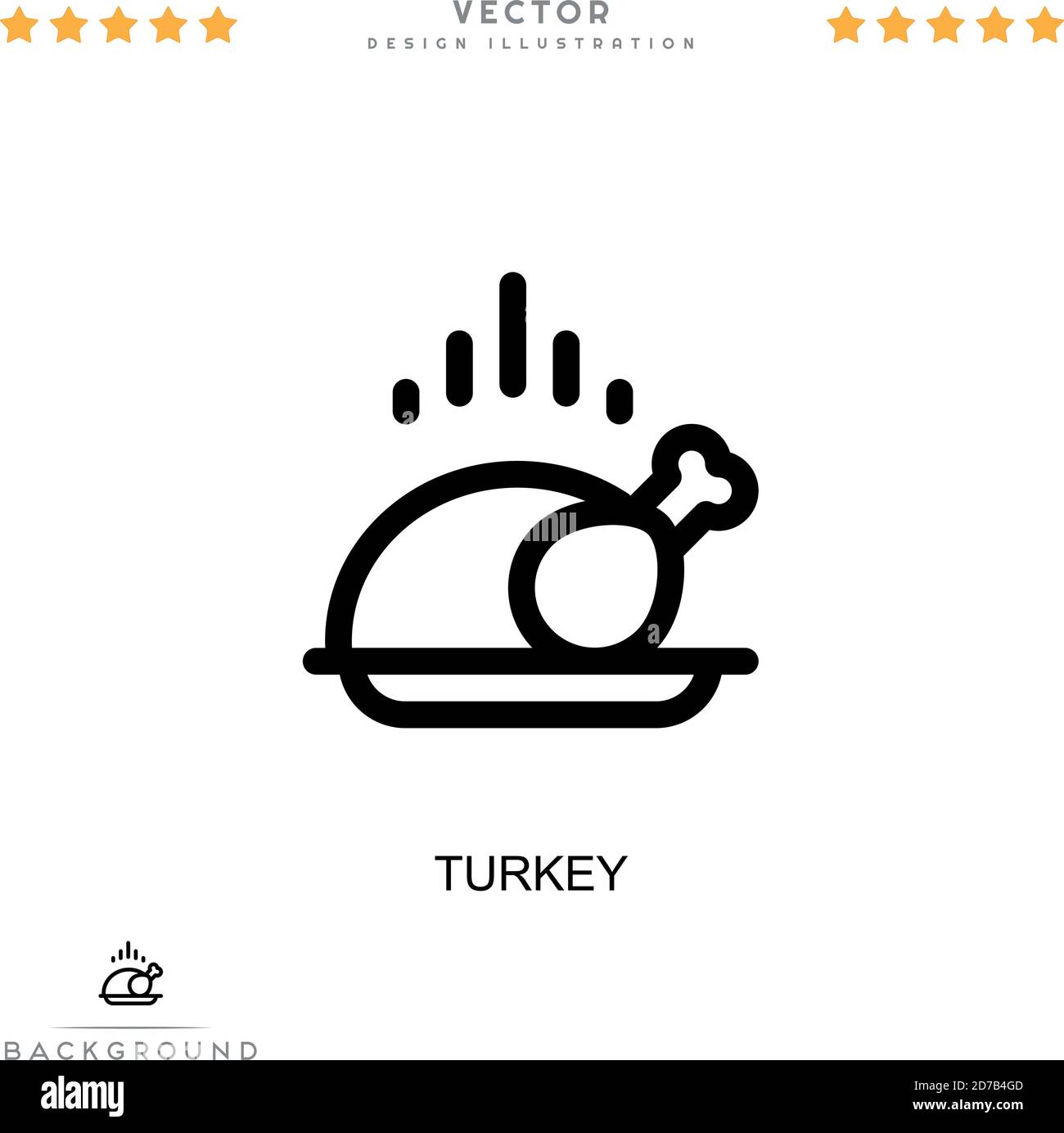 Turkey icon. Simple element from digital disruption collection. Line ...