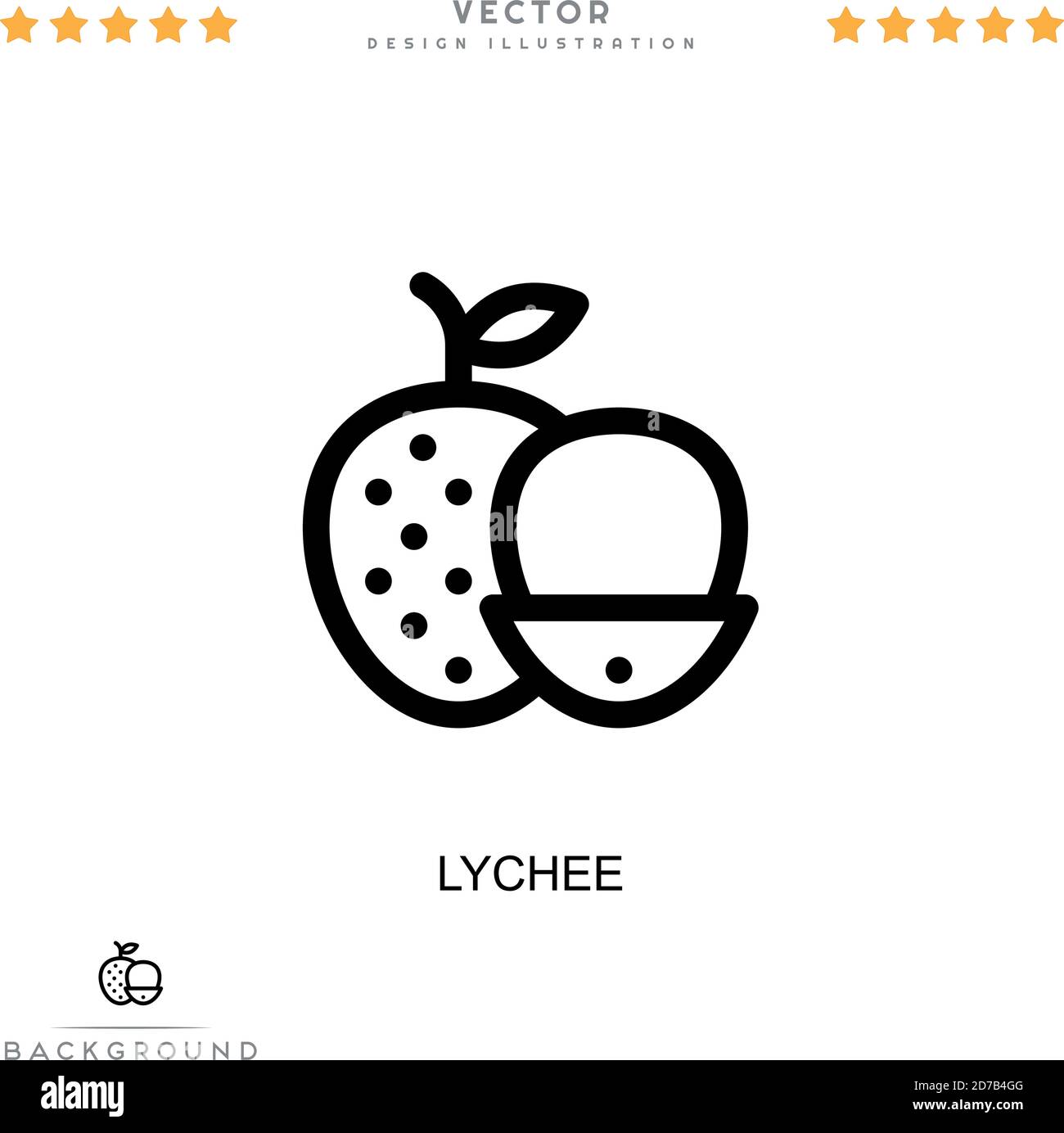 Lychee icon. Simple element from digital disruption collection. Line ...