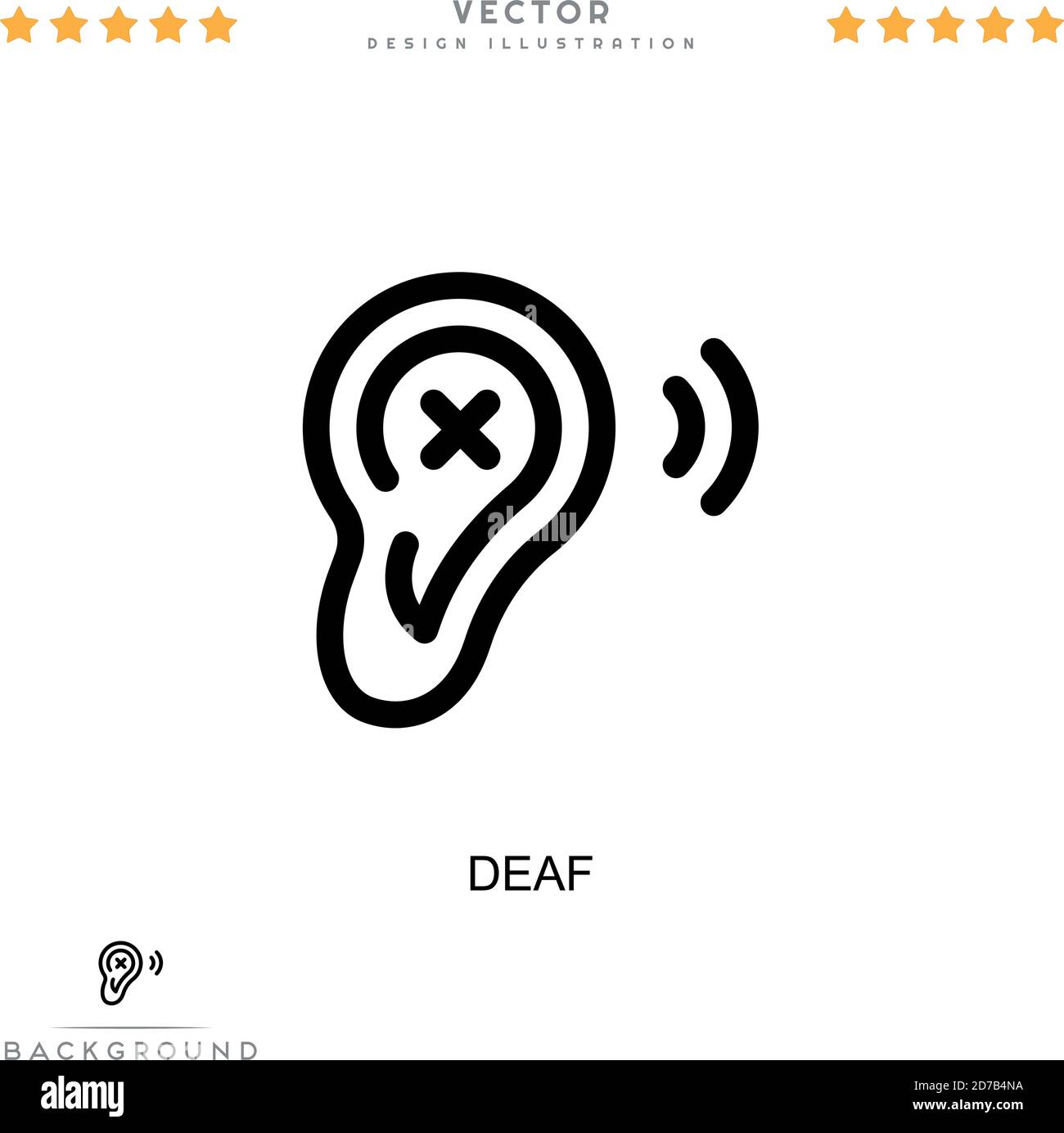 Deaf icon. Simple element from digital disruption collection. Line Deaf ...