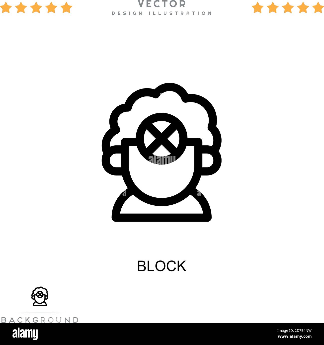 Block icon. Simple element from digital disruption collection. Line ...