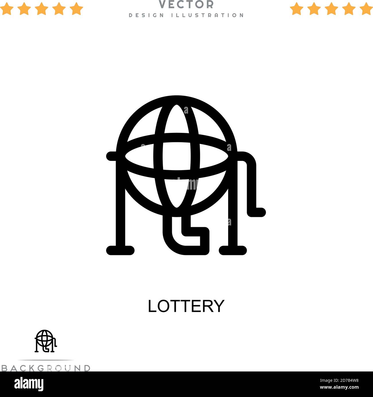 Lottery icon. Simple element from digital disruption collection. Line ...