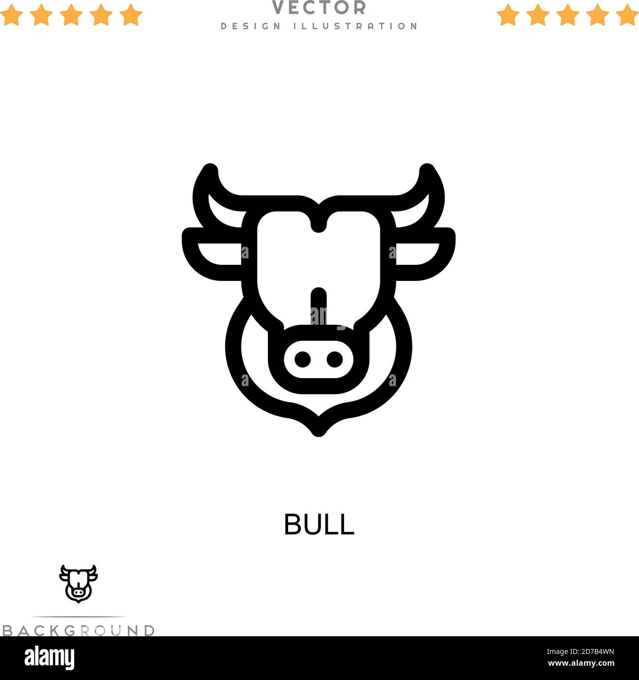 Bull icon. Simple element from digital disruption collection. Line Bull ...