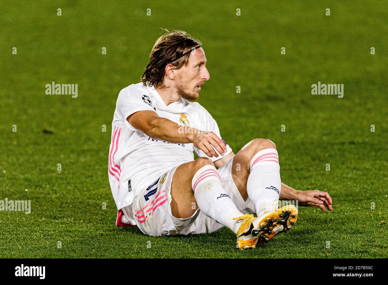 Madrid, Spain. 21st Oct, 2020. Luka Modric of Real Madrid reacts during ...