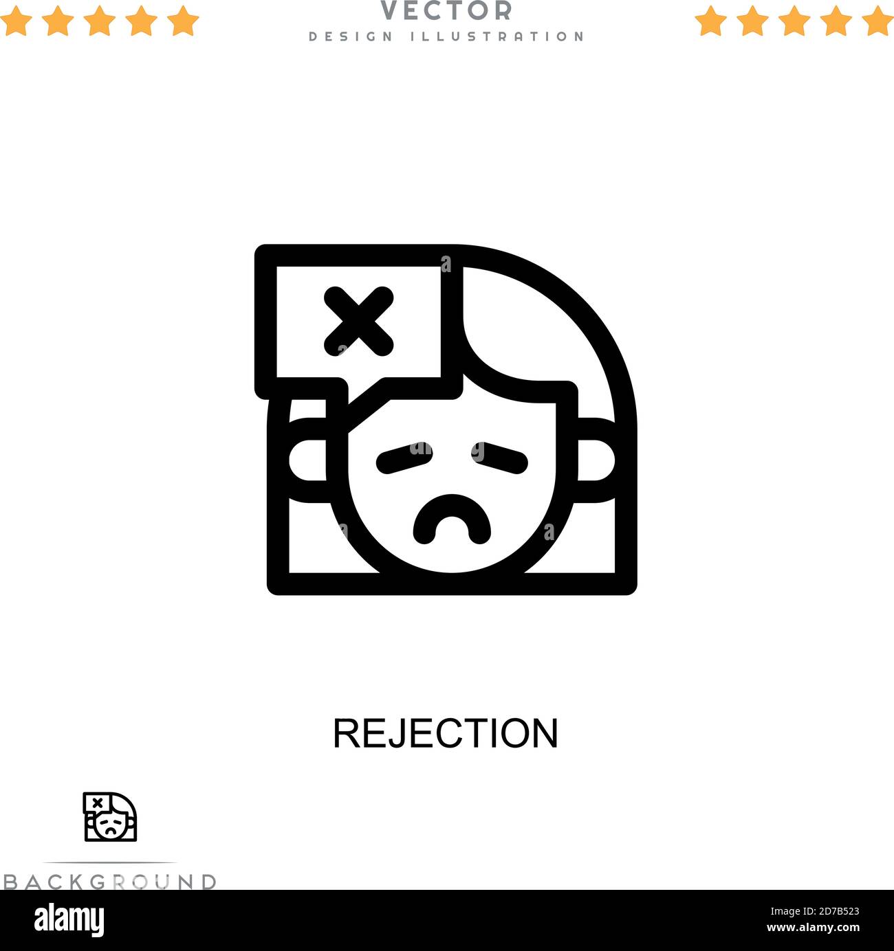 Rejection icon. Simple element from digital disruption collection. Line ...