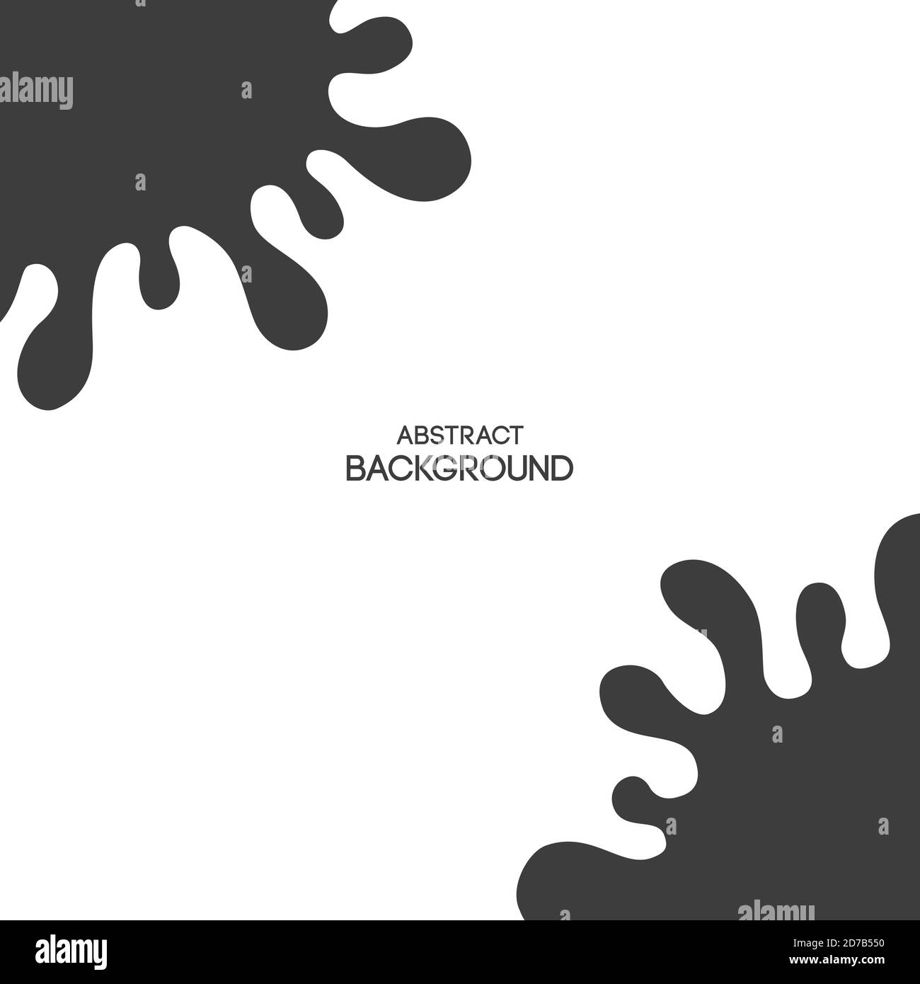 Abstract liquid shapes background. Smooth shapes composition. Black ...