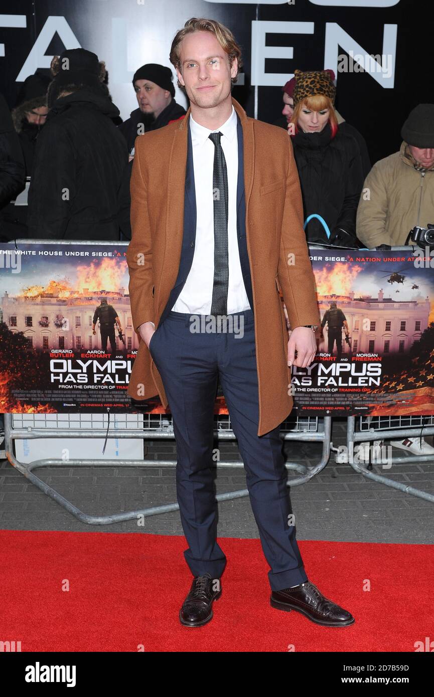 Jack Fox attending the UK premiere of Olympus Has Fallen, BFI Imax ...