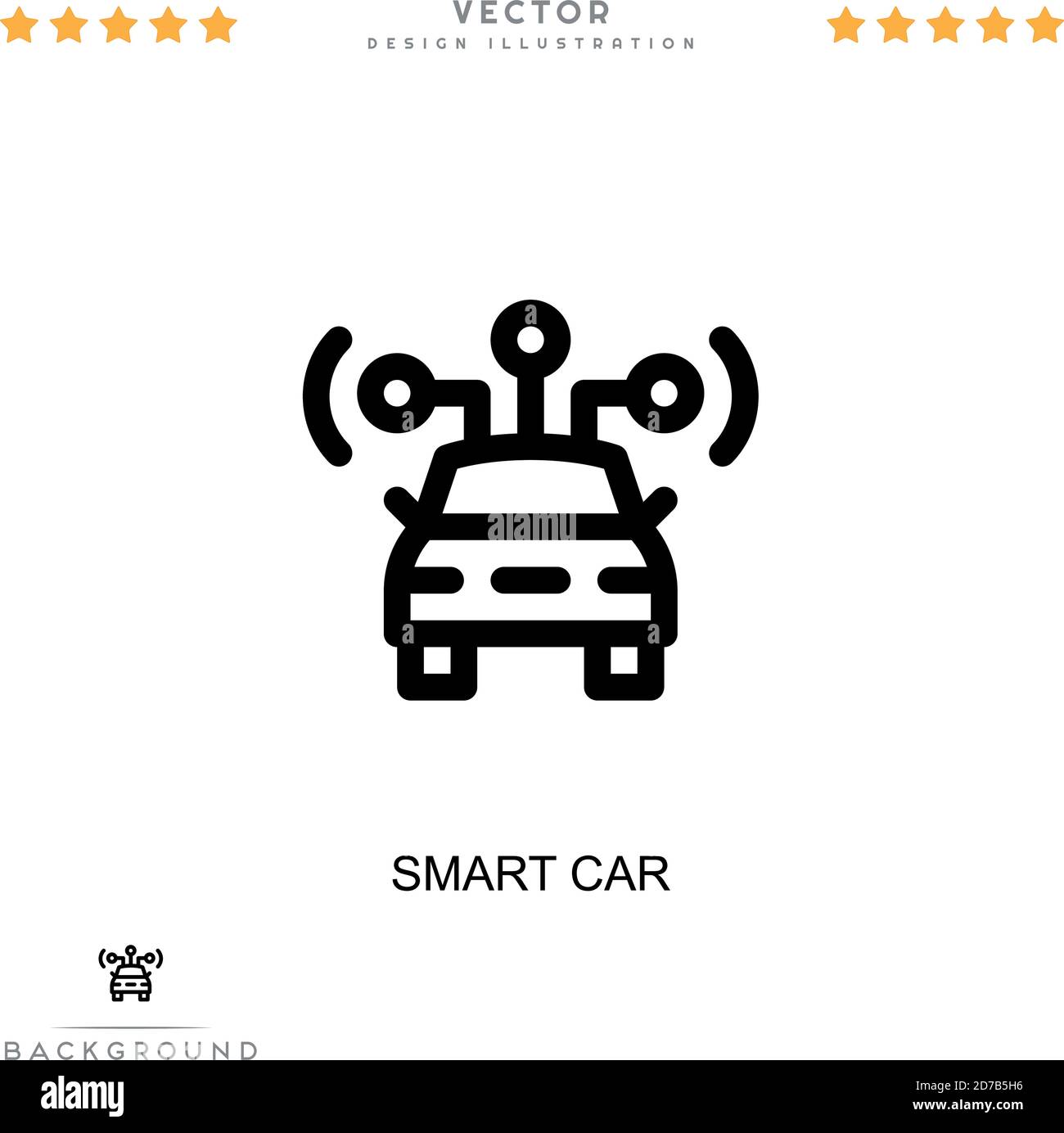 Smart car icon. Simple element from digital disruption collection. Line ...
