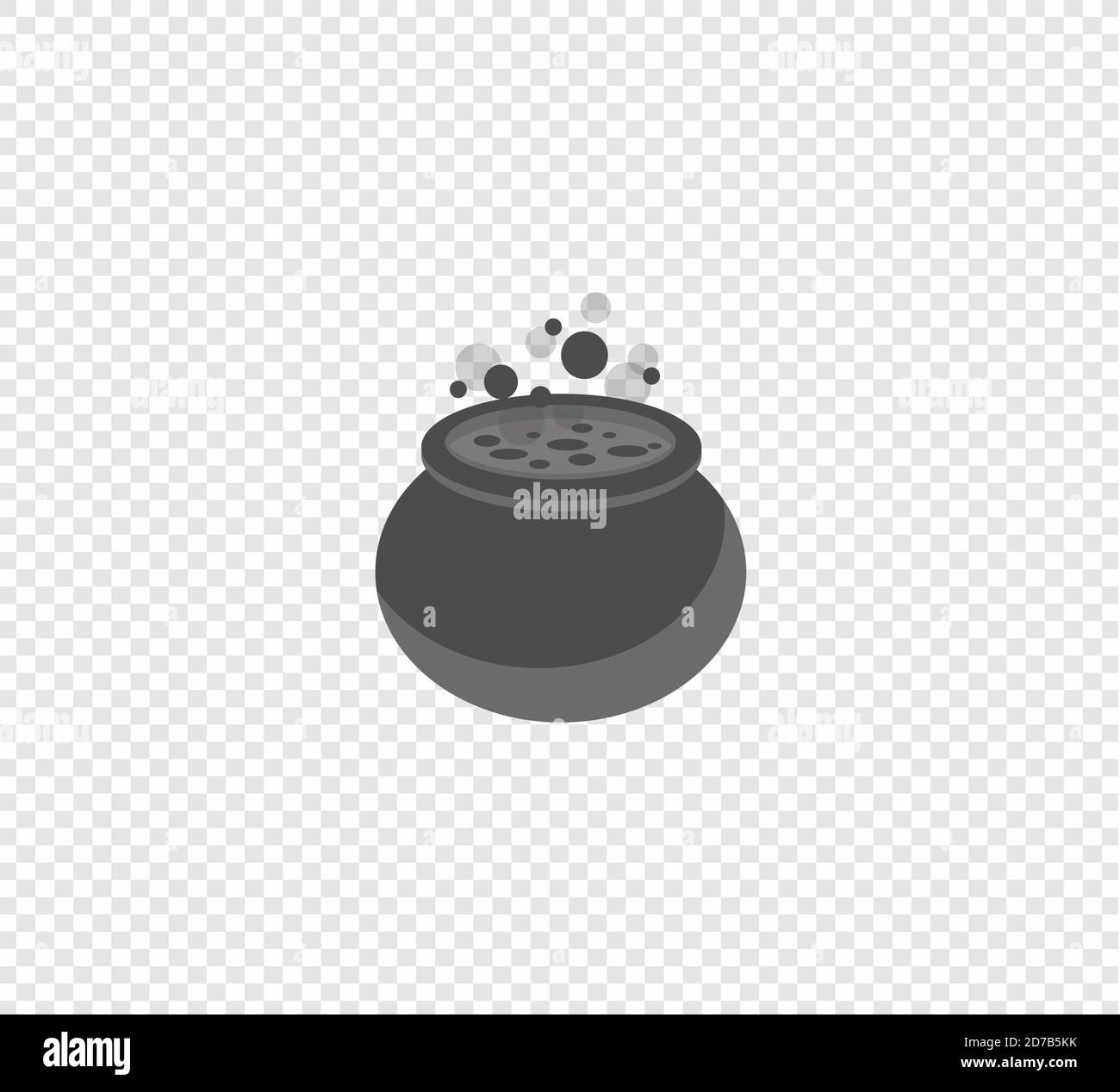 Witch bucket of boiling liquid. Witch's magic. Magic potion for ...