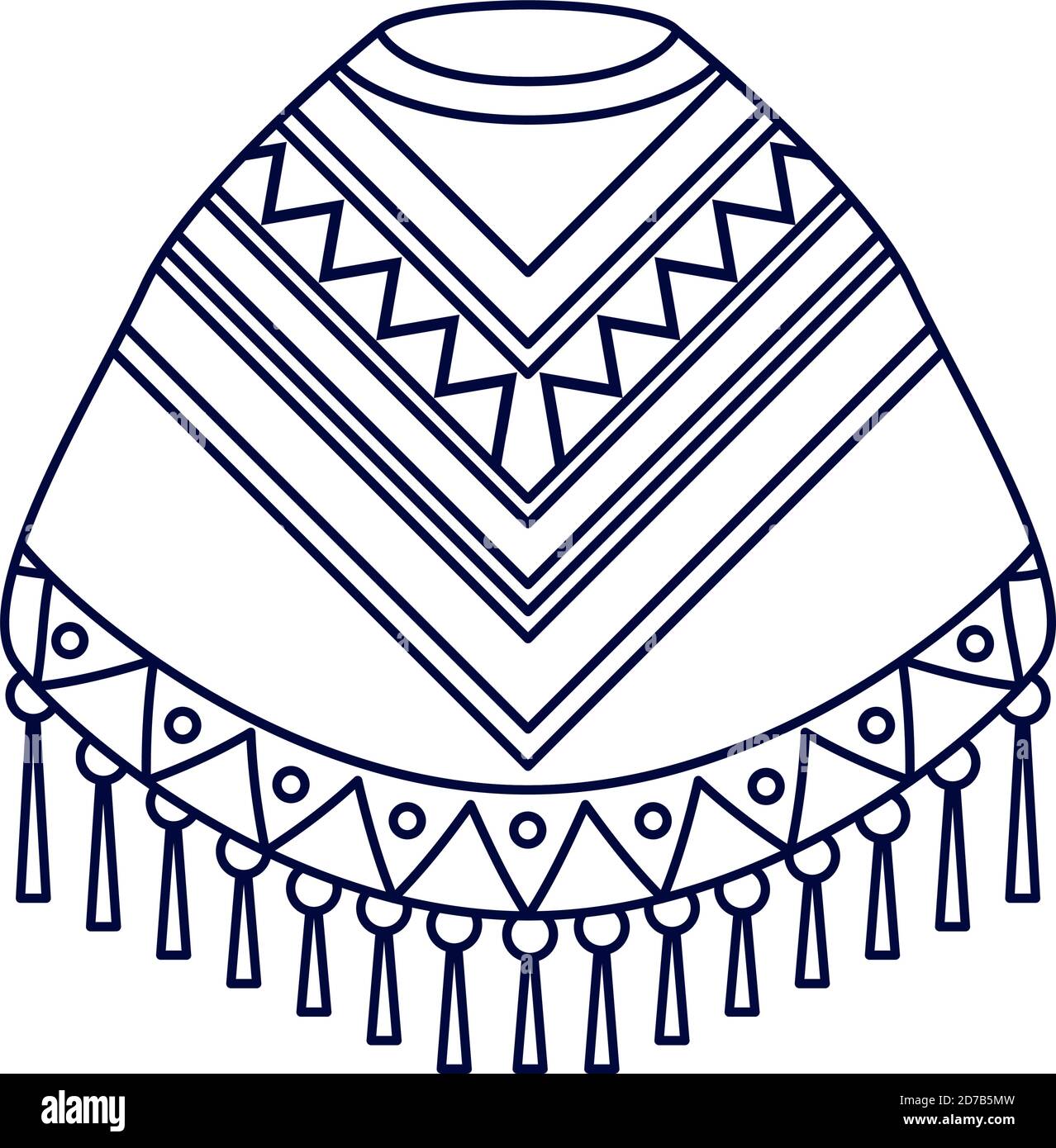 Mexican Poncho Pattern Vector