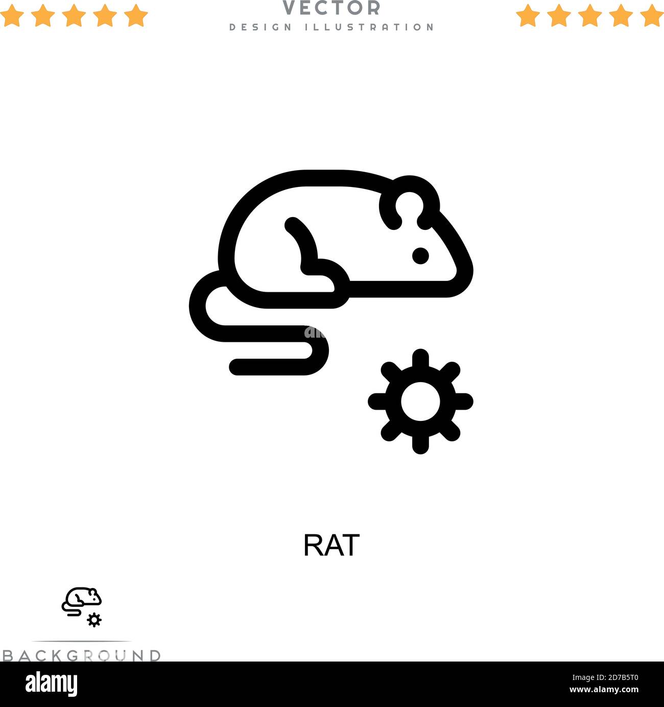 Rat icon. Simple element from digital disruption collection. Line Rat ...