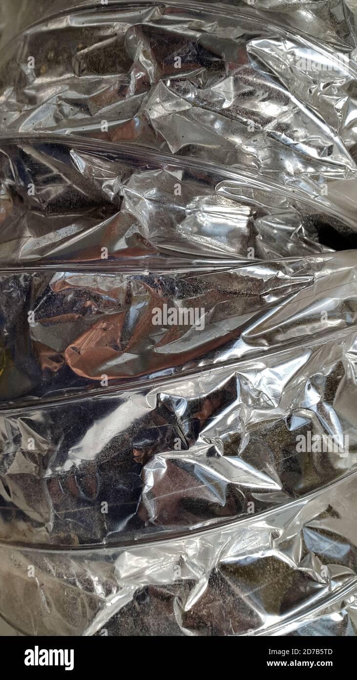 Crumpled foil. Background of crumpled foil. Creative background Stock ...