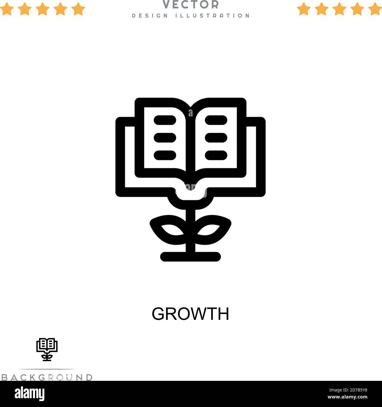 Growth icon. Simple element from digital disruption collection. Line ...