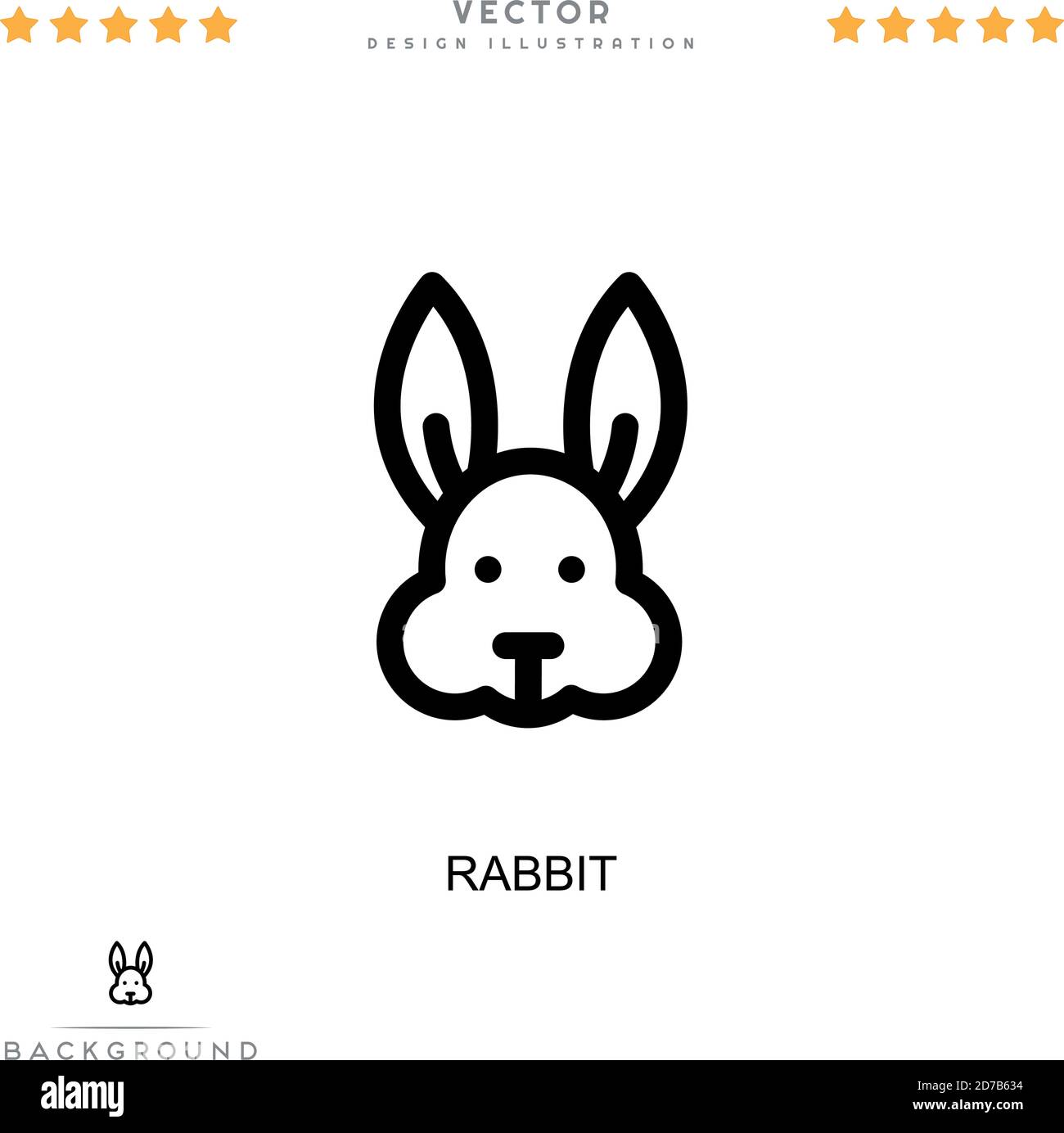 Rabbit icon. Simple element from digital disruption collection. Line ...