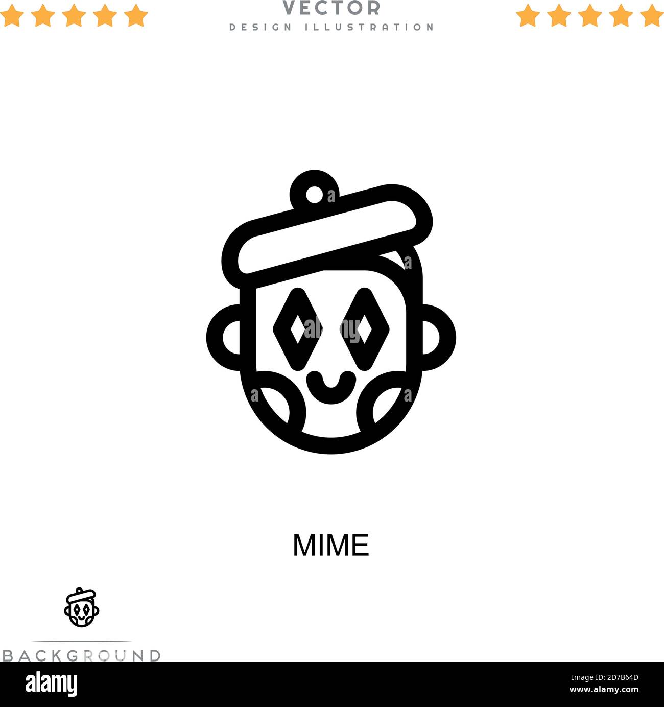 Mime icon. Simple element from digital disruption collection. Line Mime ...