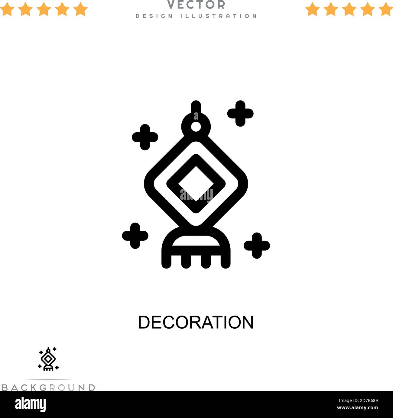 Decoration icon. Simple element from digital disruption collection ...