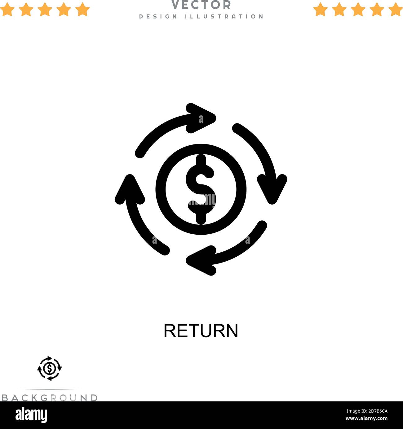 Return icon. Simple element from digital disruption collection. Line ...