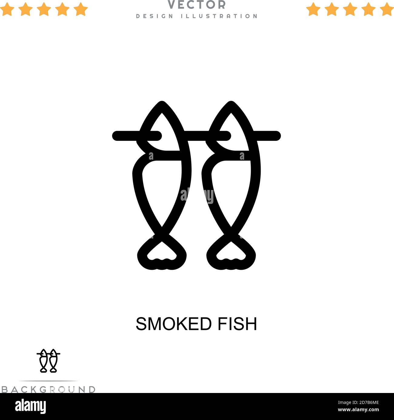 Smoked fish icon. Simple element from digital disruption collection ...