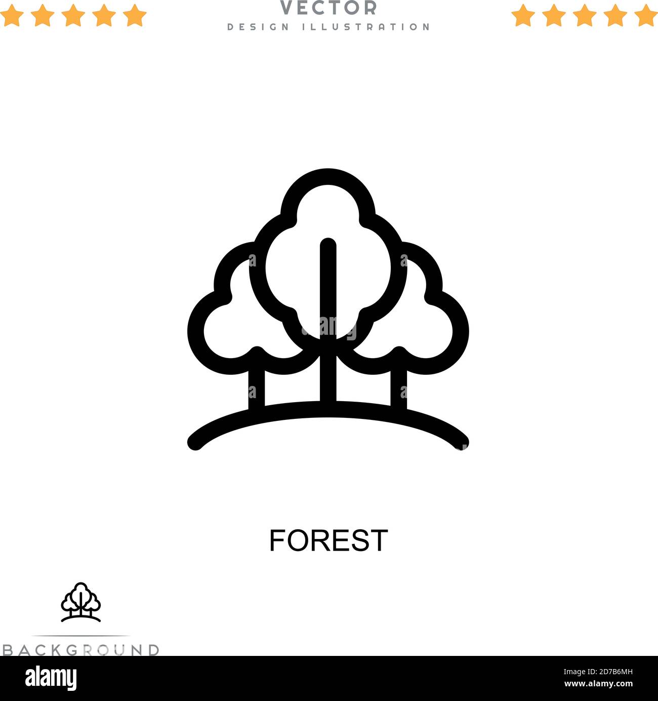 Forest icon. Simple element from digital disruption collection. Line ...
