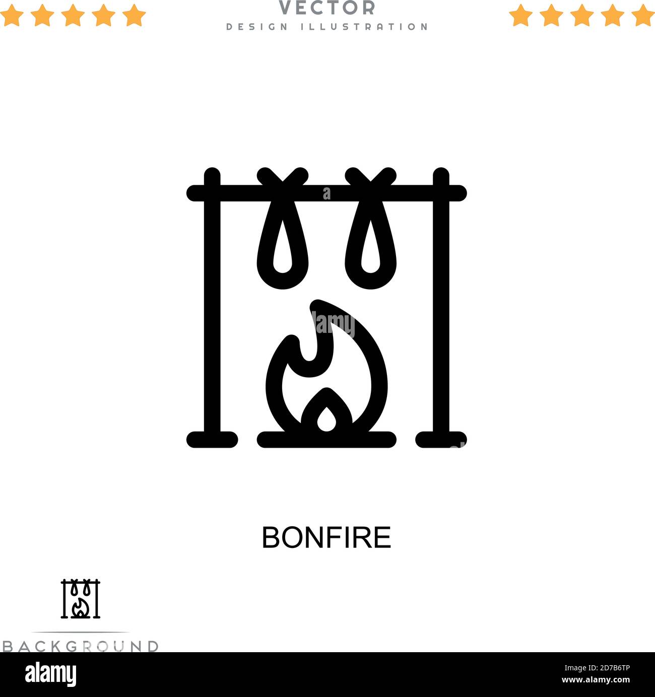 Bonfire icon. Simple element from digital disruption collection. Line ...