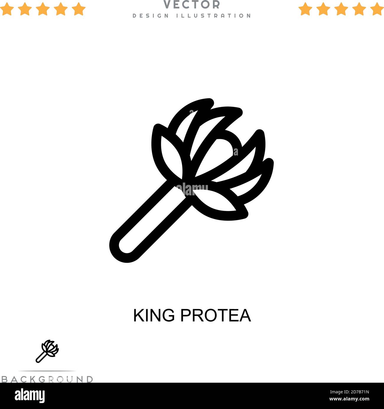 King protea icon. Simple element from digital disruption collection ...