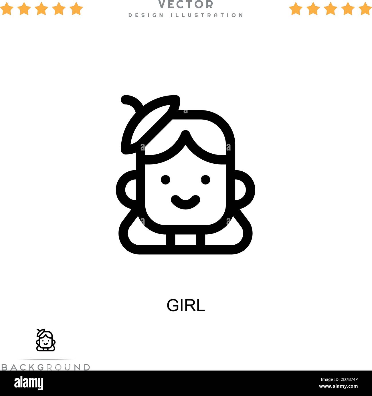 Girl icon. Simple element from digital disruption collection. Line Girl ...