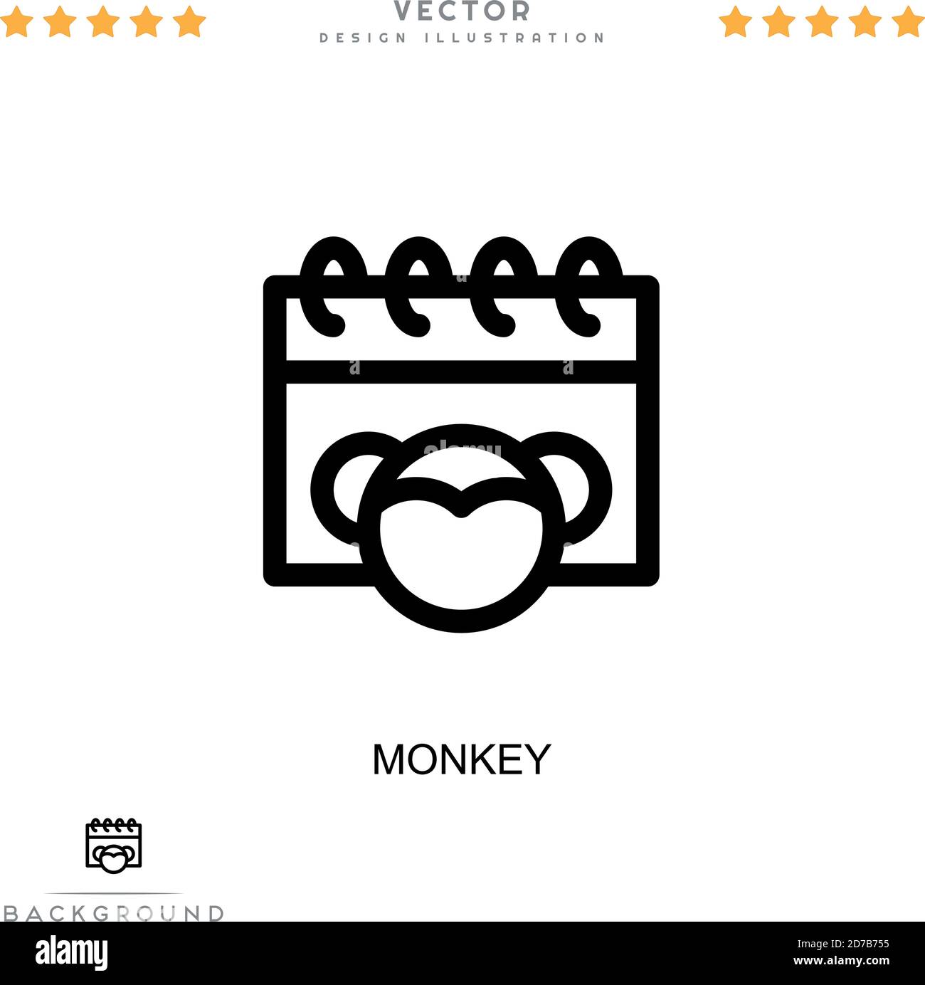 Monkey icon. Simple element from digital disruption collection. Line ...