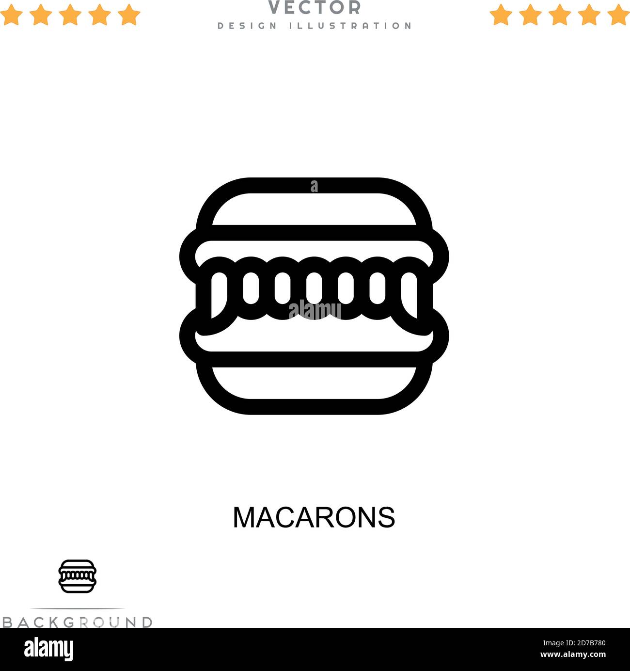 Macarons icon. Simple element from digital disruption collection. Line ...
