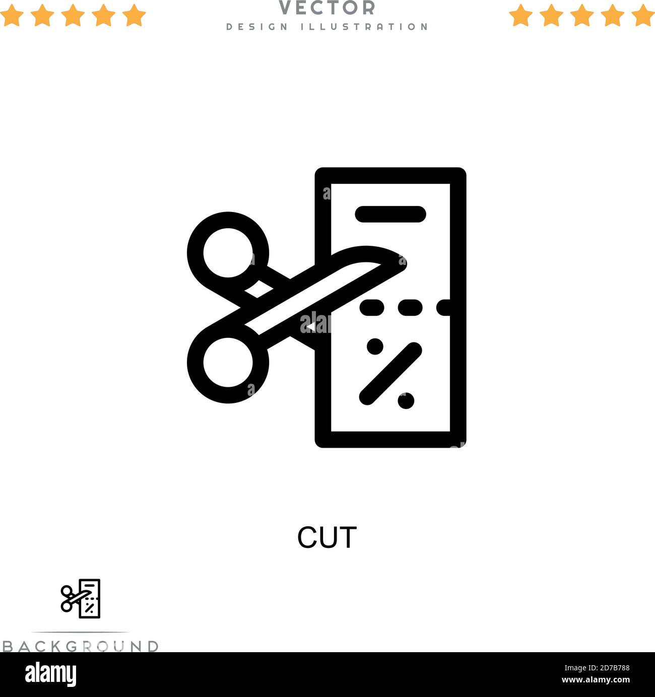Cut icon. Simple element from digital disruption collection. Line Cut ...