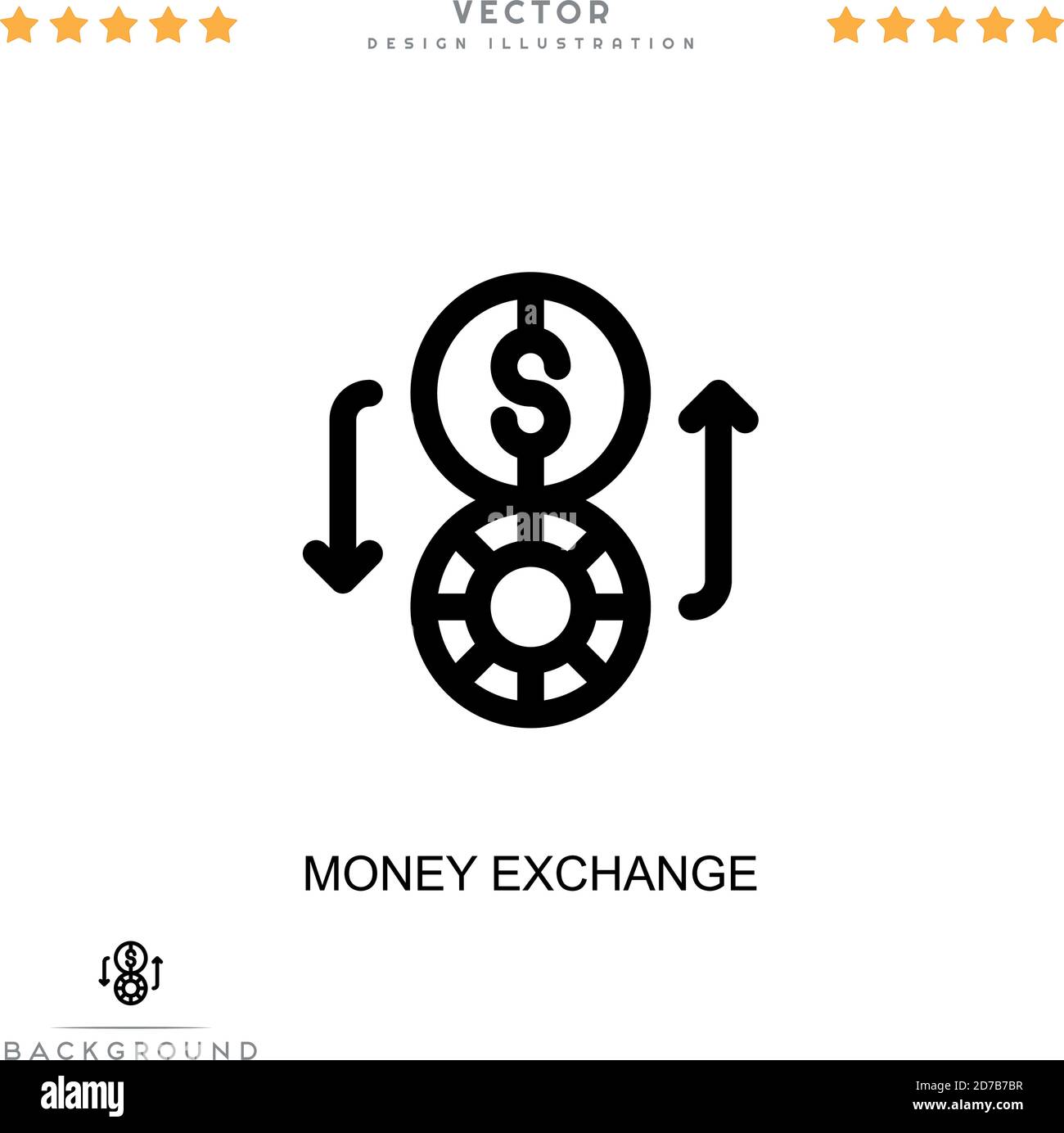 Money exchange icon. Simple element from digital disruption collection. Line Money exchange icon ...