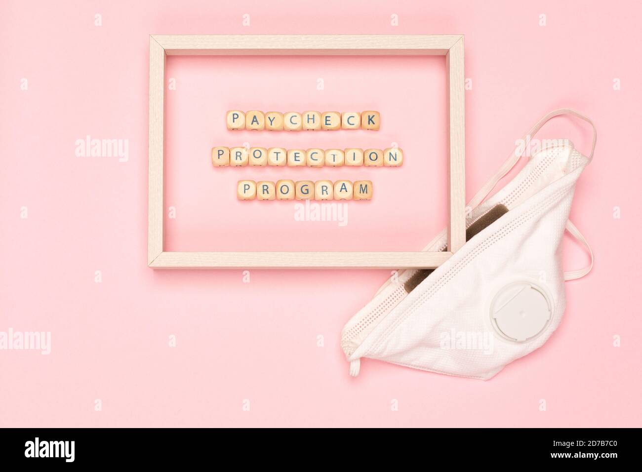 PPP Paycheck Protection Program as SBA loan on uniform background Stock ...