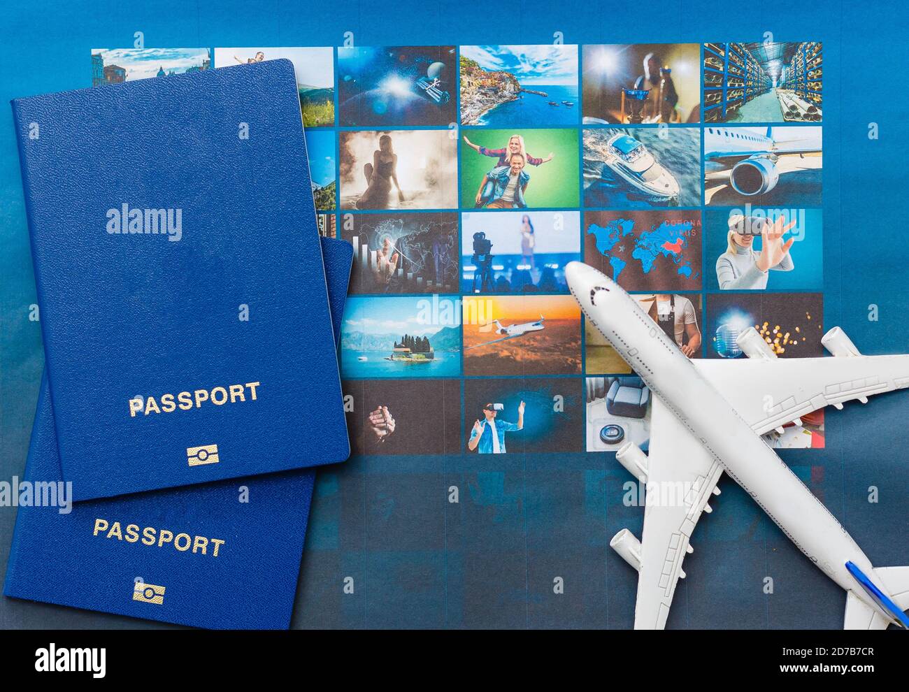 Airplane Tickets Passport Map High Resolution Stock Photography and ...