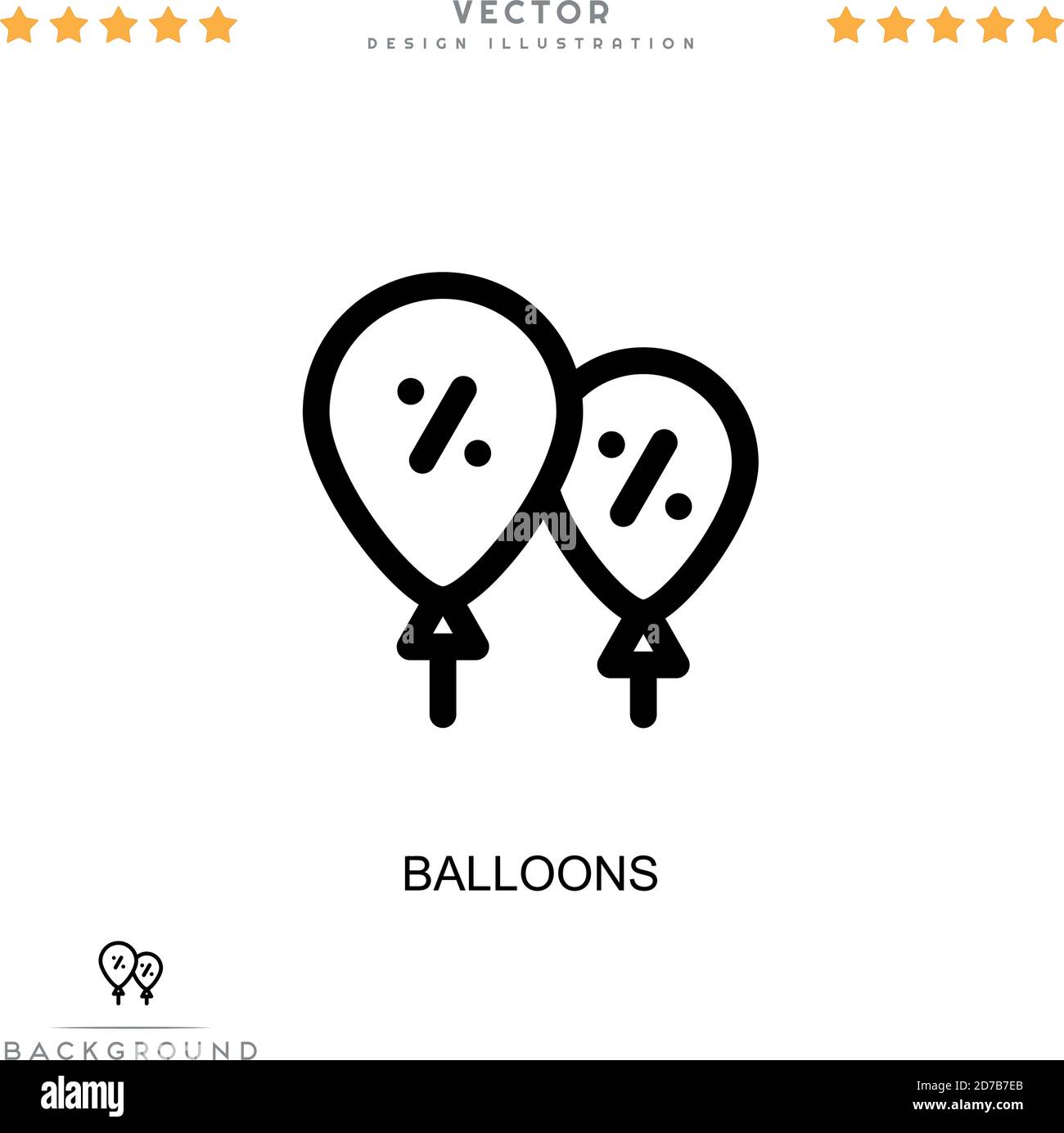Balloons icon. Simple element from digital disruption collection. Line ...