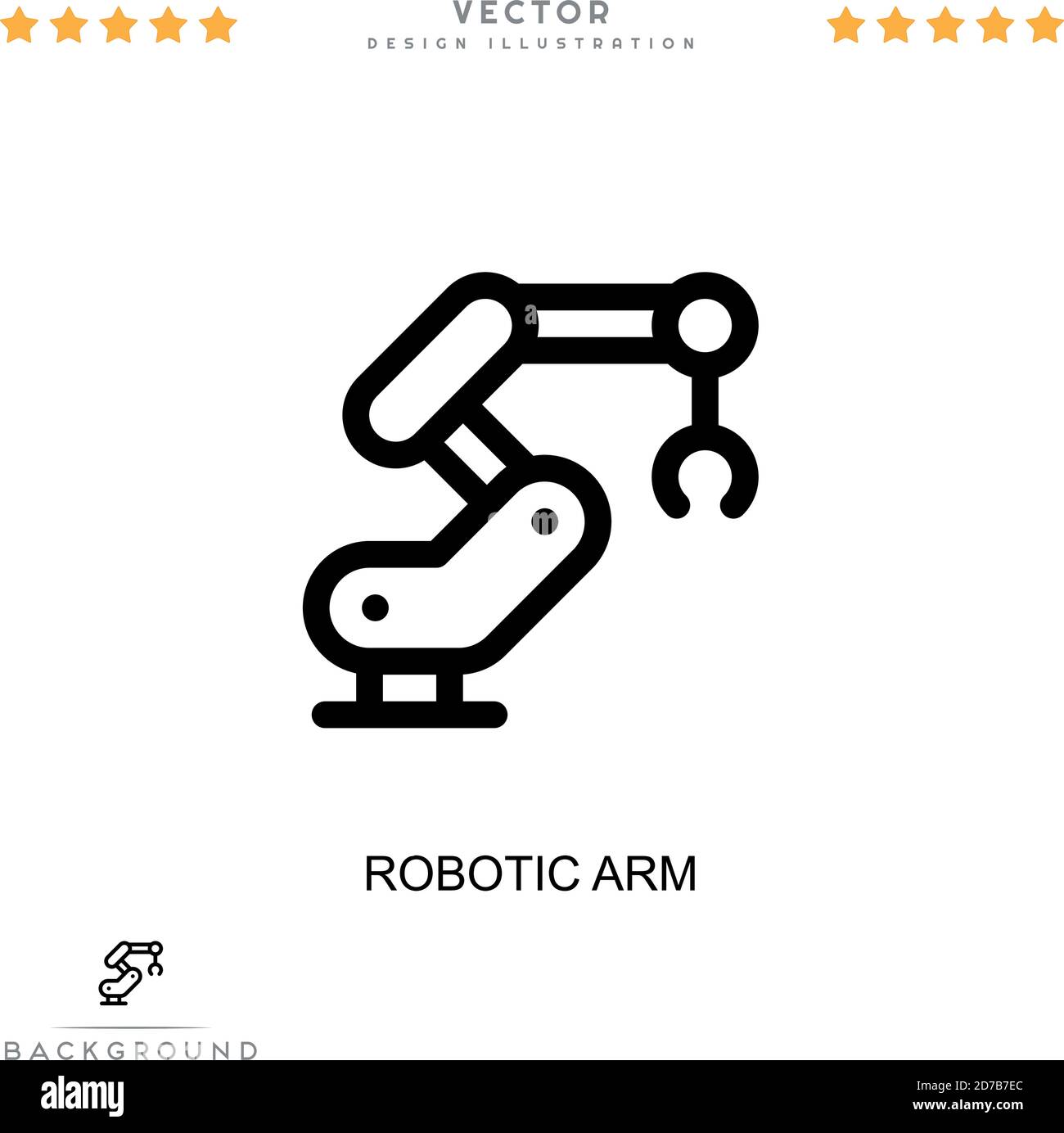 Robotic arm icon. Simple element from digital disruption collection ...