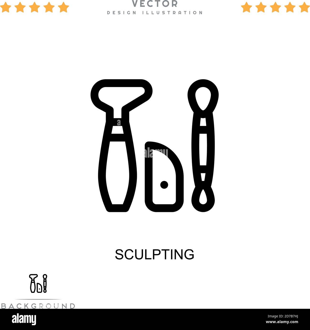Sculpting icon. Simple element from digital disruption collection. Line ...