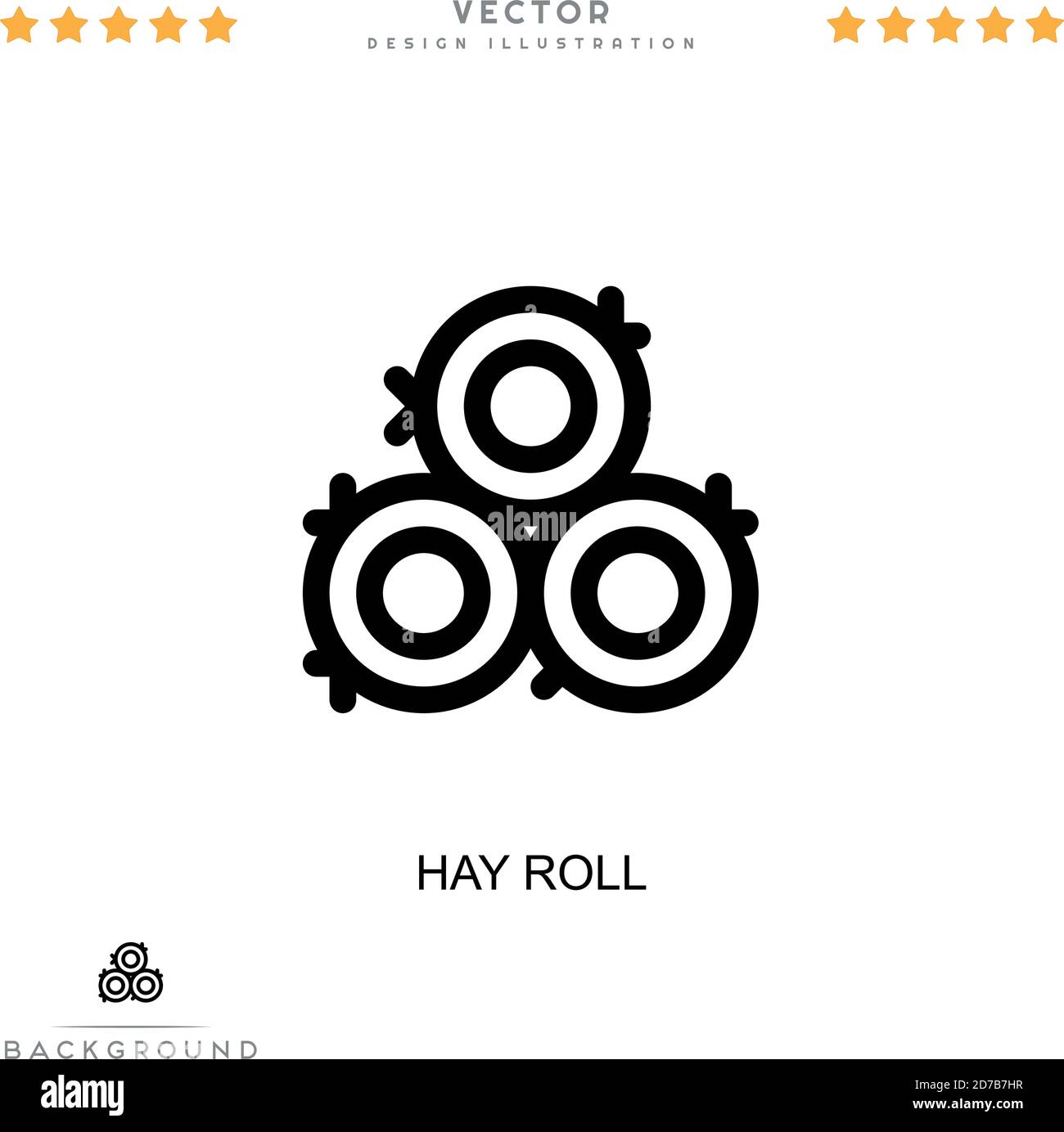 Hay roll icon. Simple element from digital disruption collection. Line ...