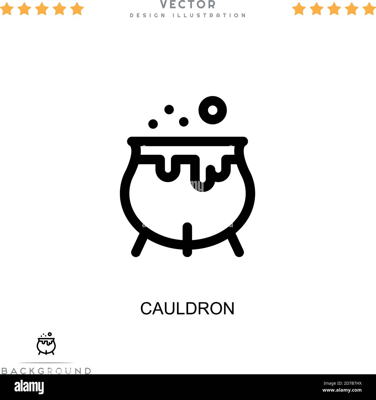 Cauldron icon. Simple element from digital disruption collection. Line ...