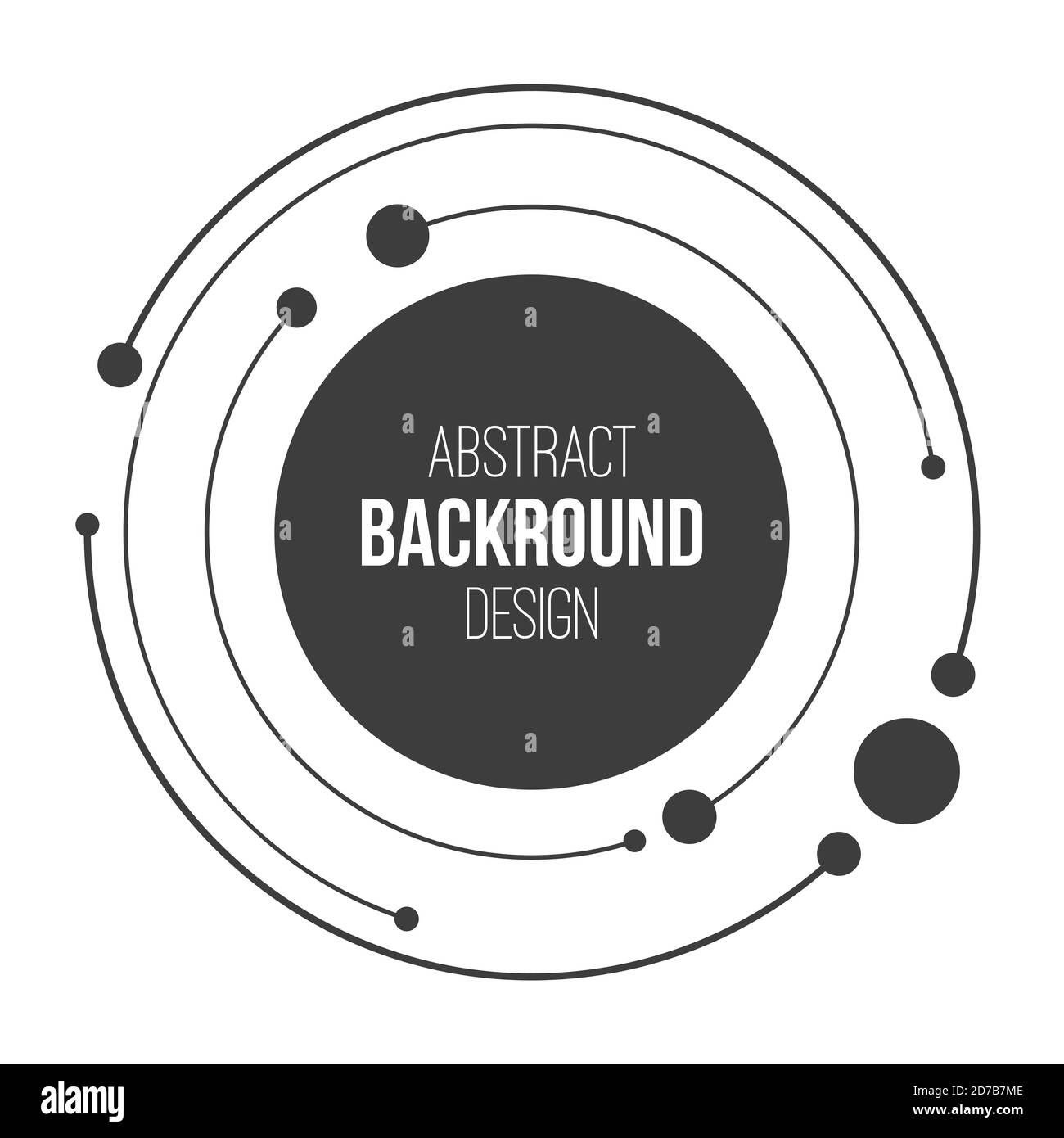 Abstract background of circles, dots, rounded lines. Cover, card, flyer ...