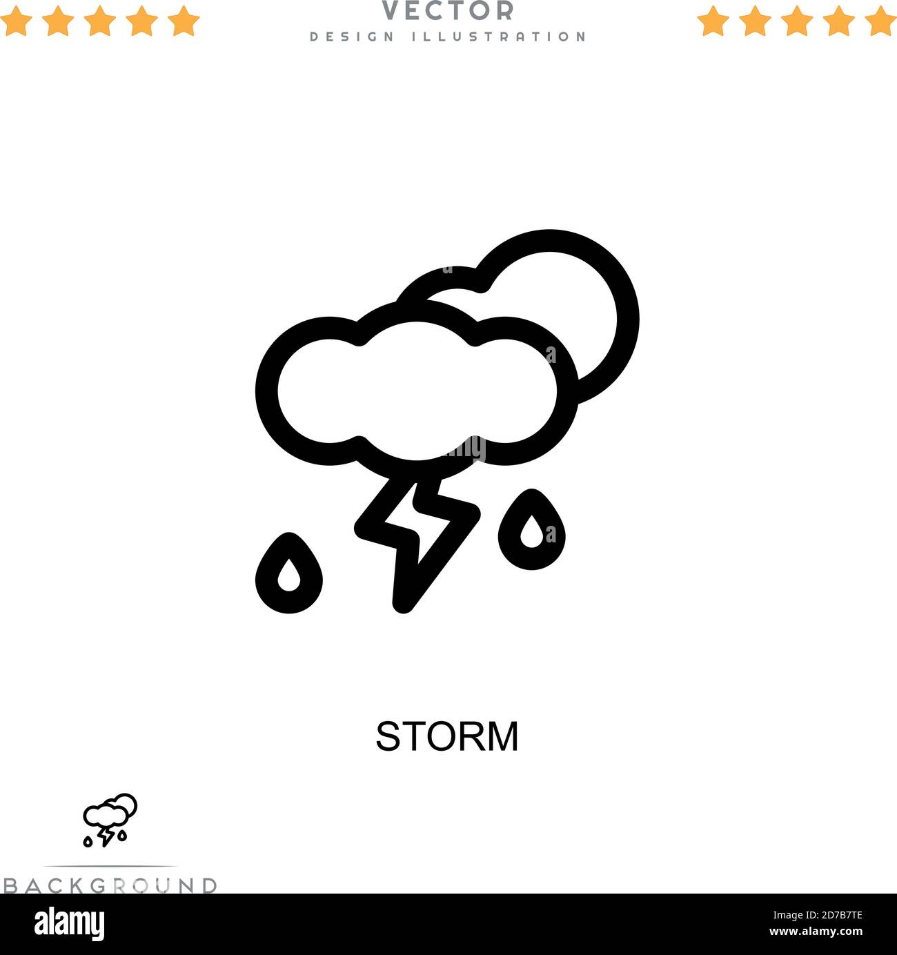 Storm icon. Simple element from digital disruption collection. Line ...