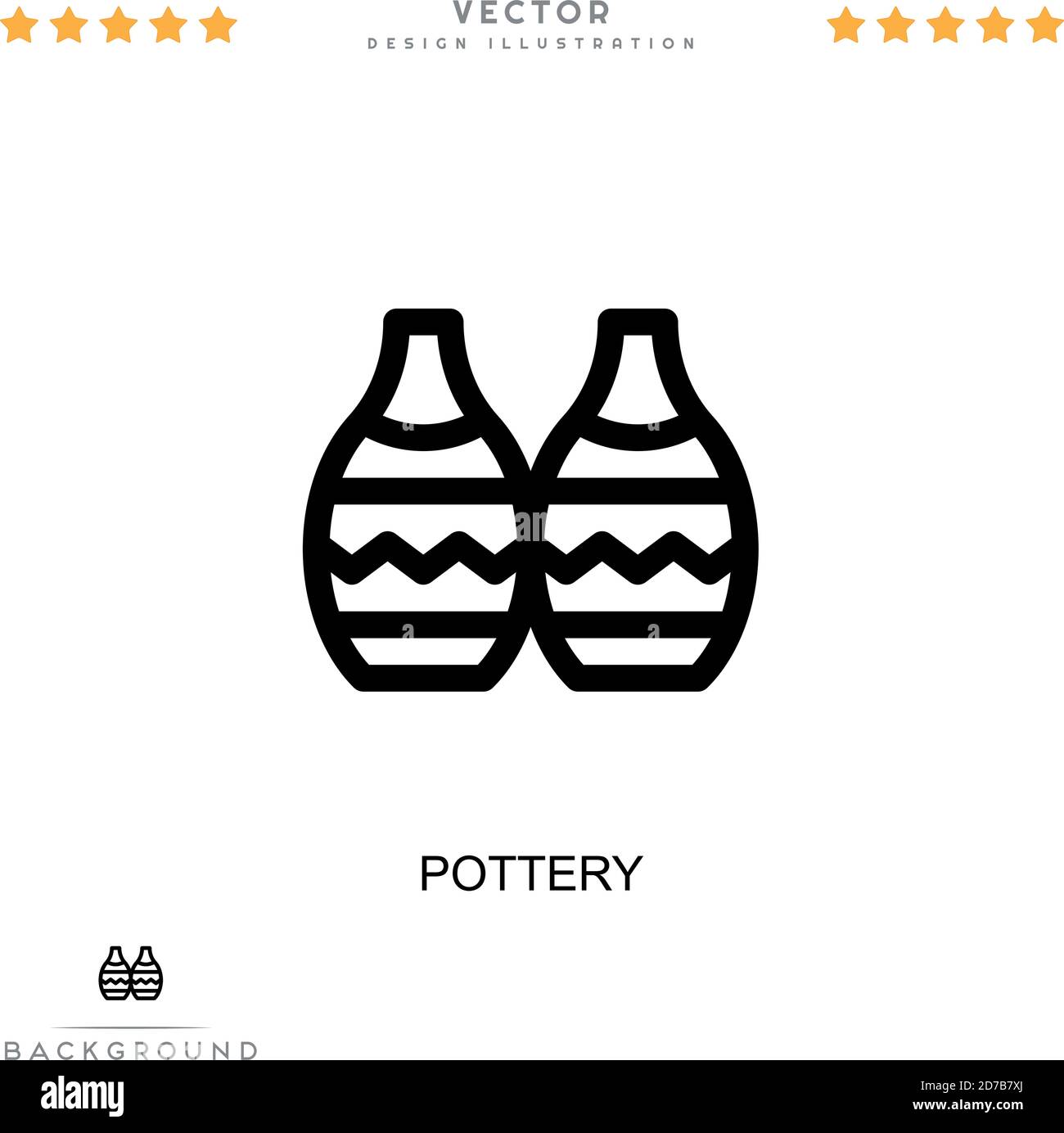 Pottery icon. Simple element from digital disruption collection. Line ...