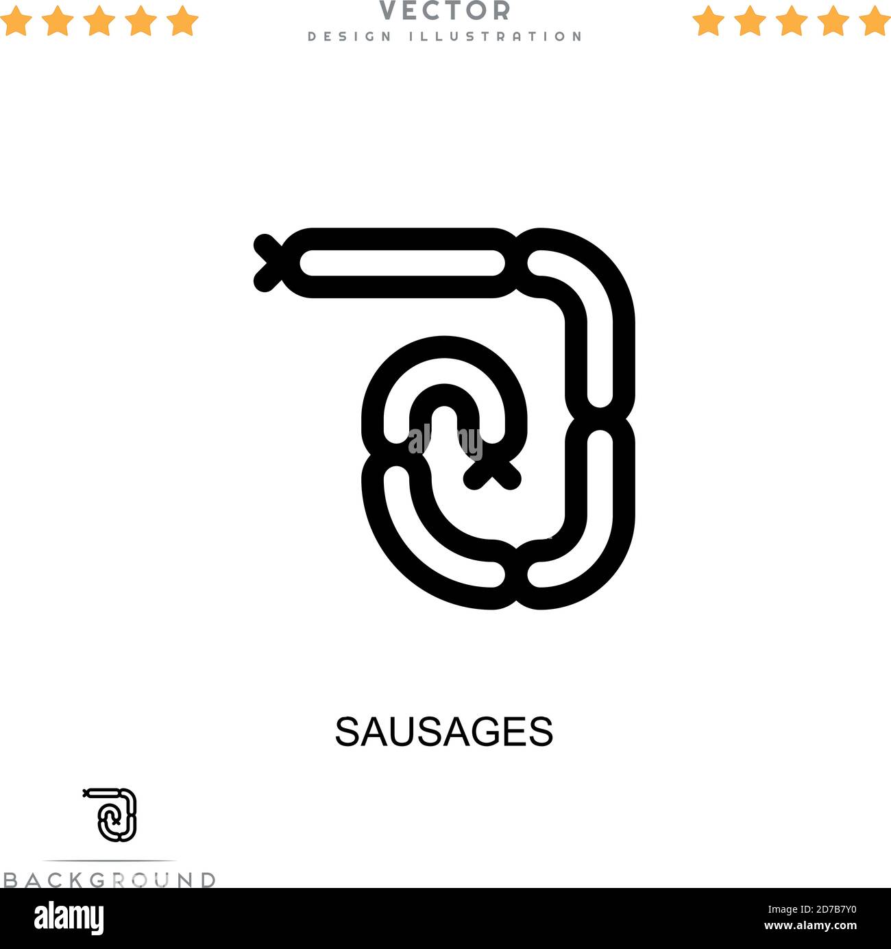 Sausages icon. Simple element from digital disruption collection. Line ...