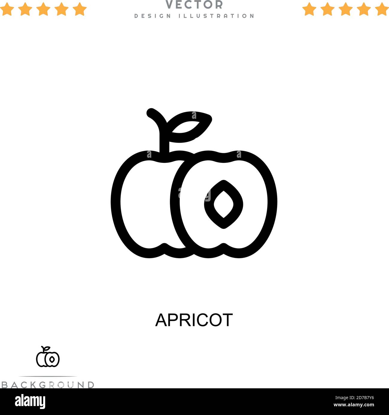 Apricot icon. Simple element from digital disruption collection. Line ...