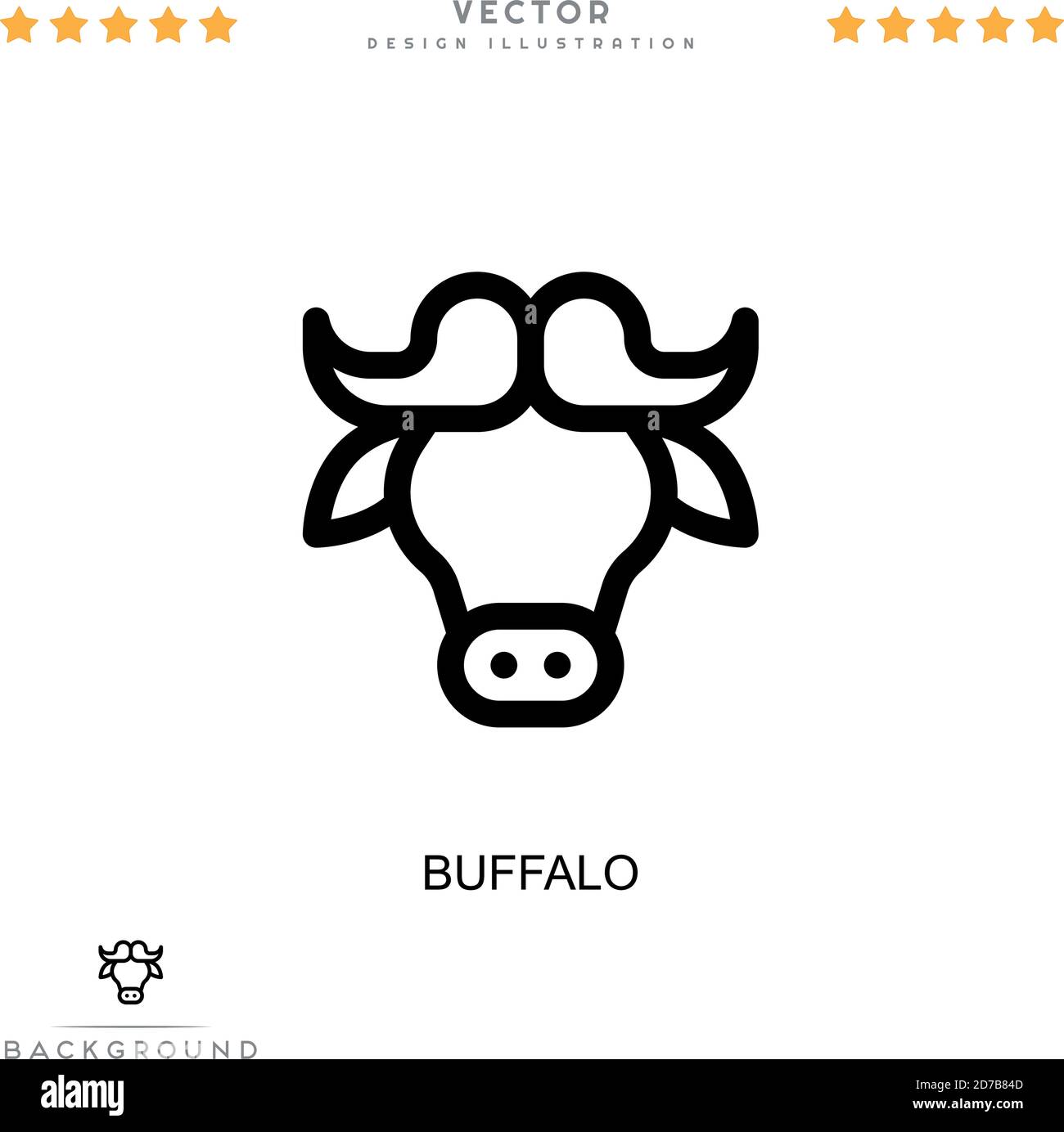 Buffalo icon. Simple element from digital disruption collection. Line ...