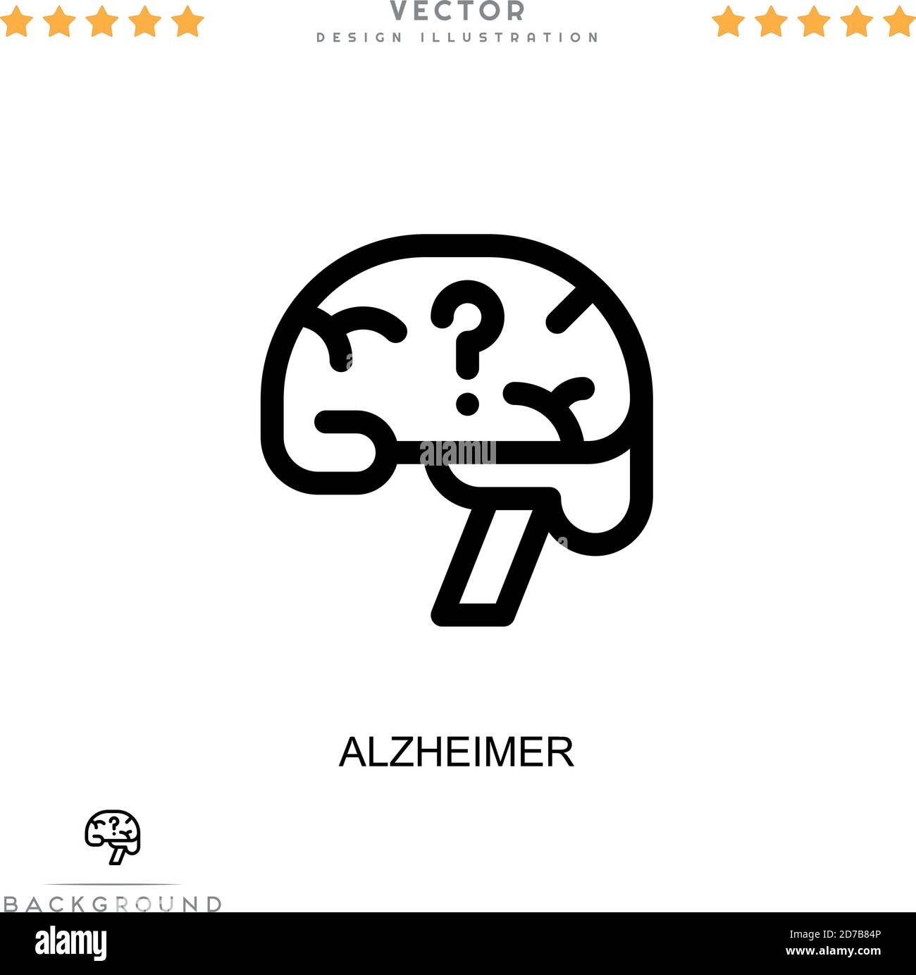 Alzheimer icon. Simple element from digital disruption collection. Line ...