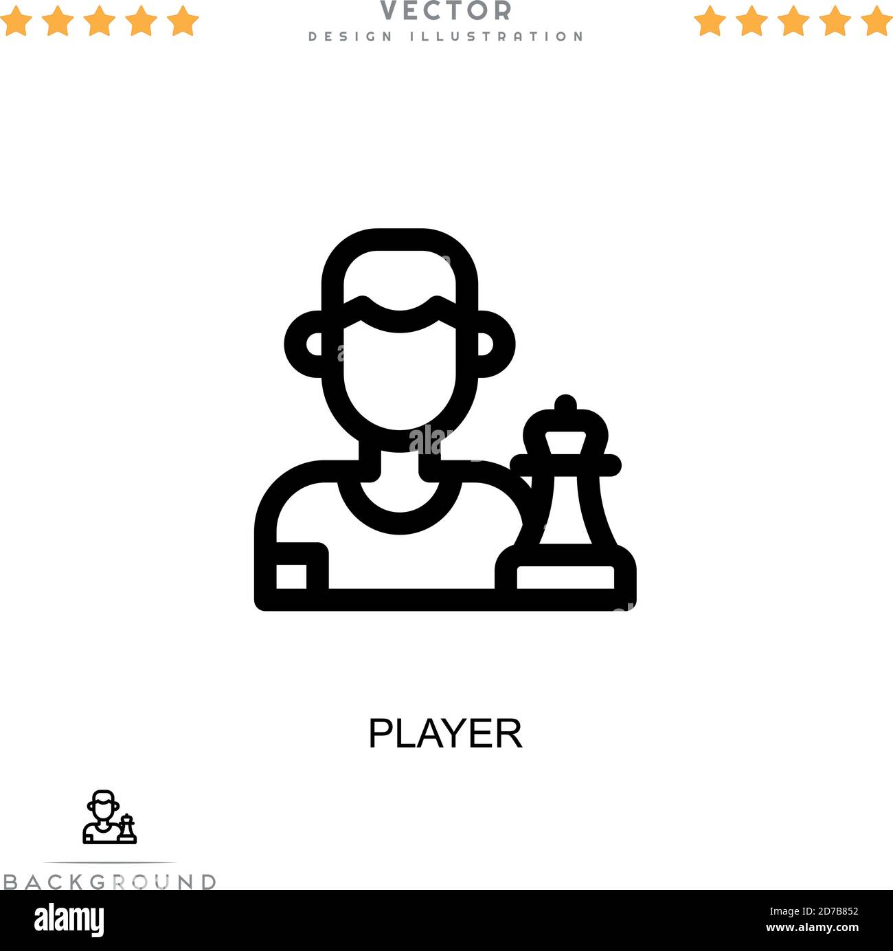 Player icon. Simple element from digital disruption collection. Line ...