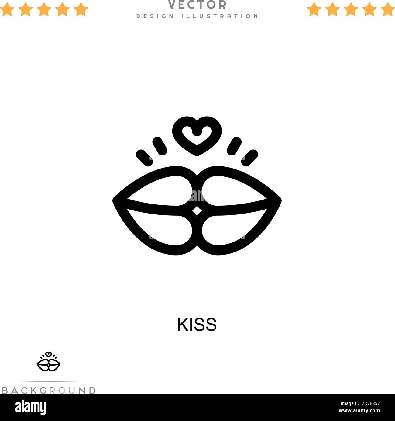 Kiss icon. Simple element from digital disruption collection. Line Kiss ...