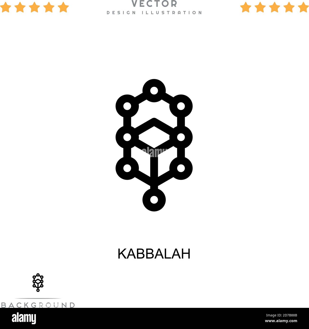 Kabbalah icon. Simple element from digital disruption collection. Line ...