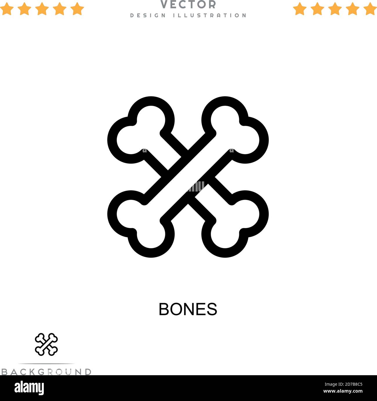 Bones icon. Simple element from digital disruption collection. Line ...